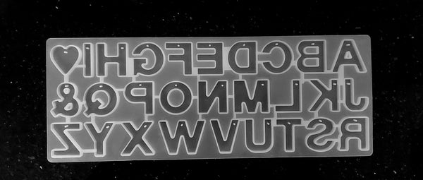 26 Alphabet Letters Silicone Mold For keychain making and resin crafts ...